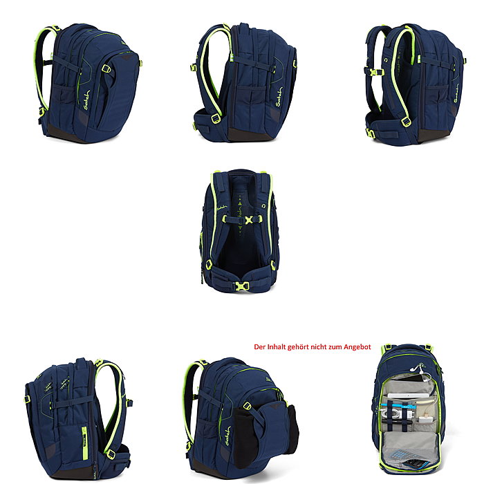 Satch Match Toxic Yellow 3tlg Schulrucksack-Set | schulranzen.net