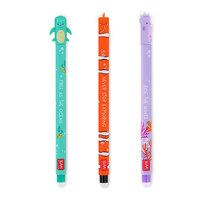 Legami löschbare Gelstifte - Erasable Pen Under the Sea 3 teiliges Set ...