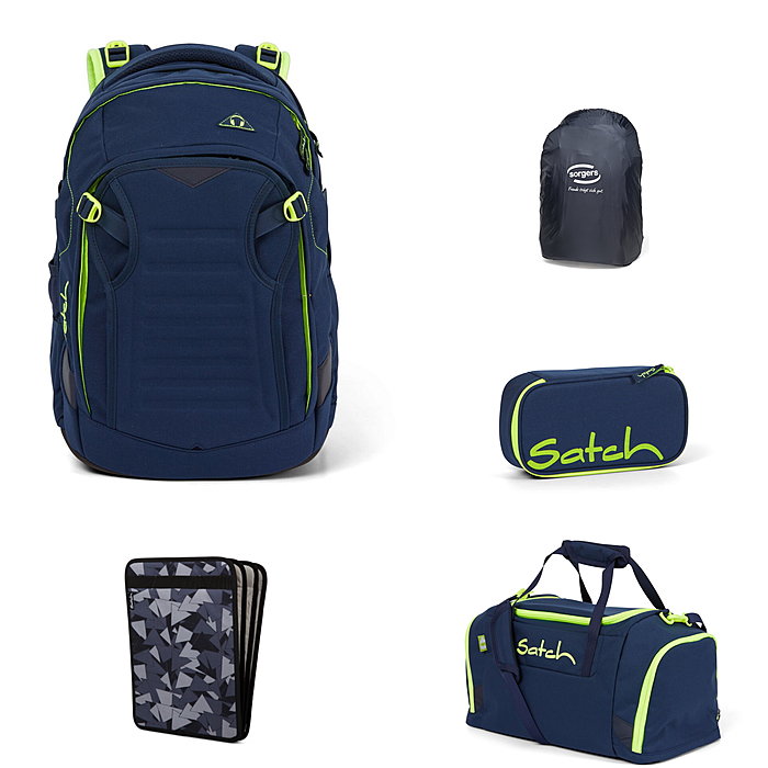 Satch Match Toxic Yellow 5tlg Schulrucksack-Set | schulranzen.net