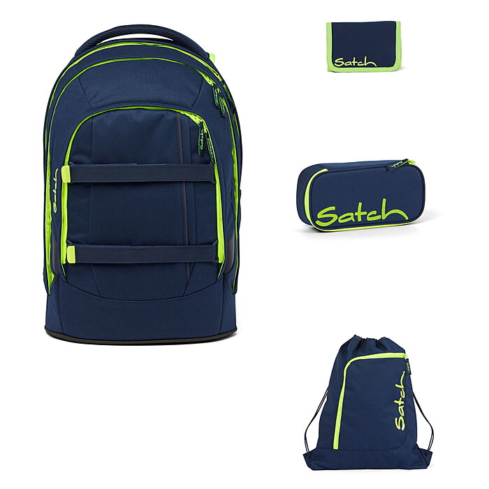 Satch Pack Toxic Yellow 4tlg Schulrucksack-Set | schulranzen.net