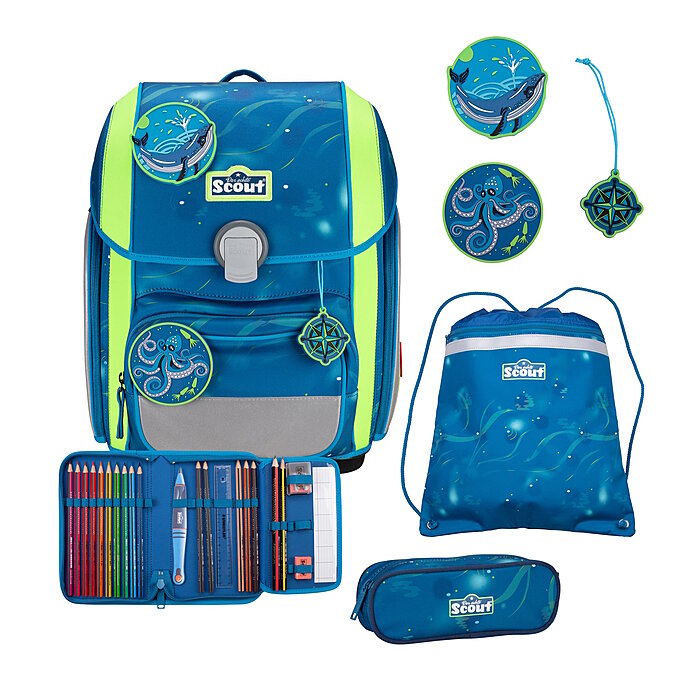 Scout Genius DIN Deep Sea Schulranzensetset | schulranzen.net