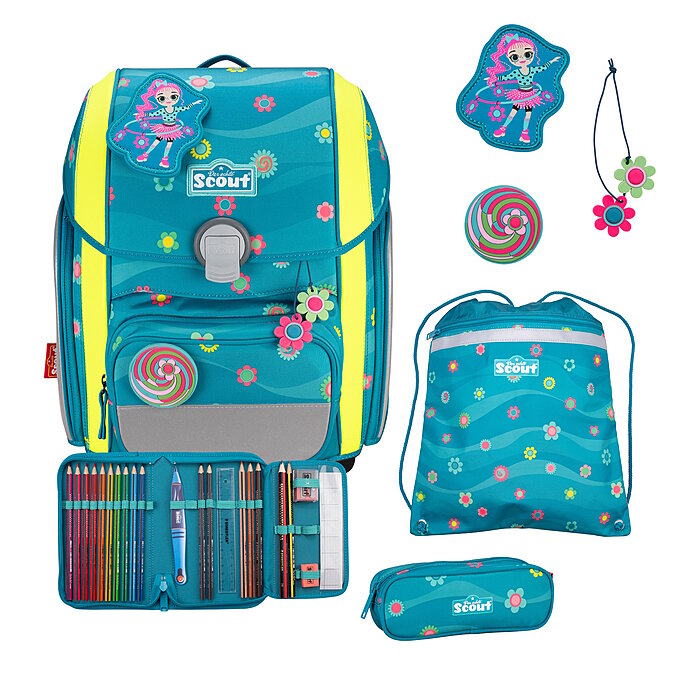 Scout Genius DIN Little Flowers Schulranzensetset | schulranzen.net