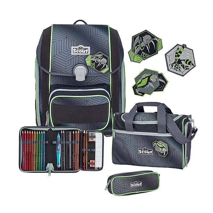 Scout Genius Superflash Black Spider 4tlg. Schulranzenset | schulranzen.net