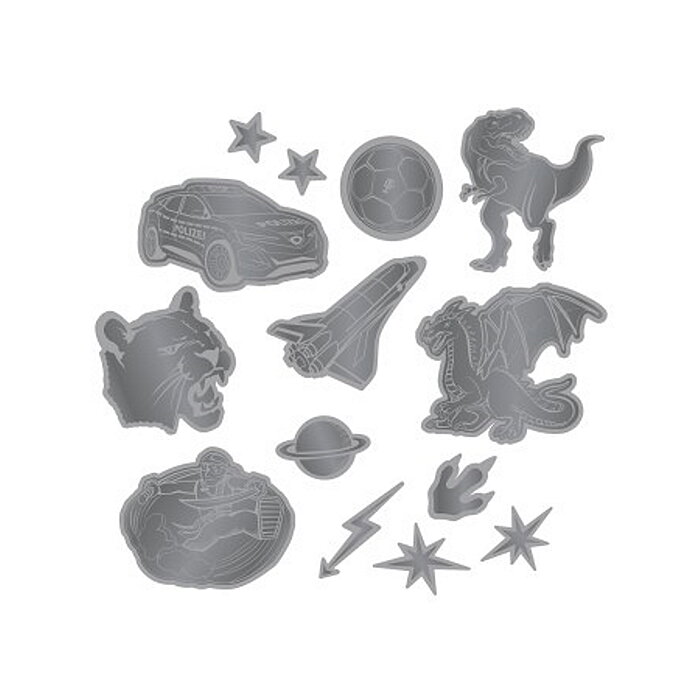 Step by Step Reflektierendes Sticker-Set Schwarz | schulranzen.net